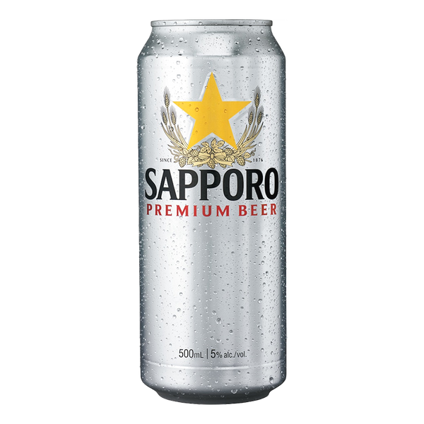 Sapporo Premium Lager 500ml Can Case of 24 - Camperdown Cellars