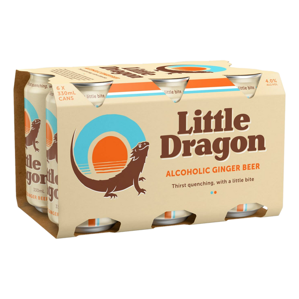 Little Dragon Alcoholic Ginger Beer 330ml Can 6 Pack - Camperdown Cellars