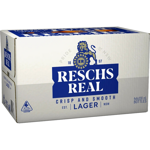 Reschs Real Lager 330ml Bottle Case of 24 - Camperdown Cellars