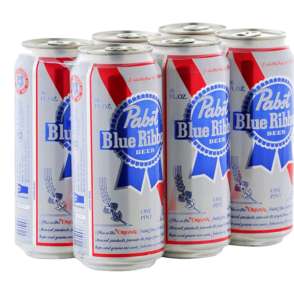 Pabst Blue Ribbon Premium Lager 473ml Can 6 Pack - Camperdown Cellars