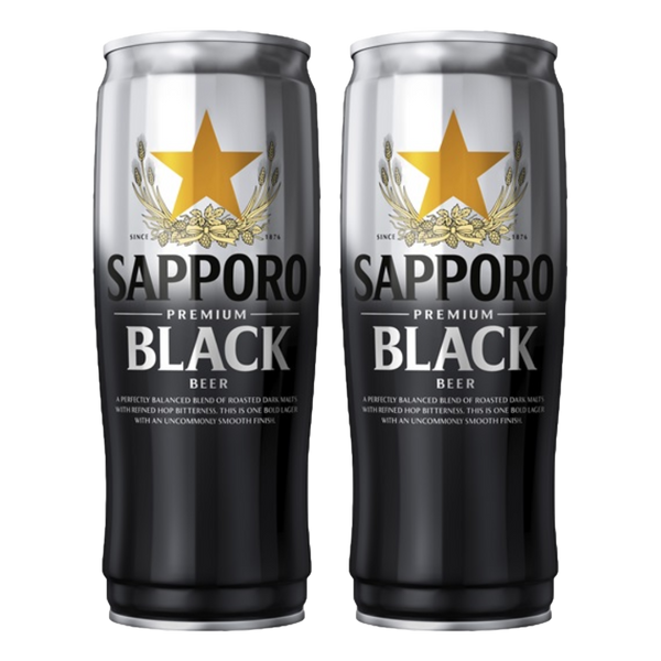 Sapporo Premium Black Dark Lager 650ml Can 2 Pack - Camperdown Cellars
