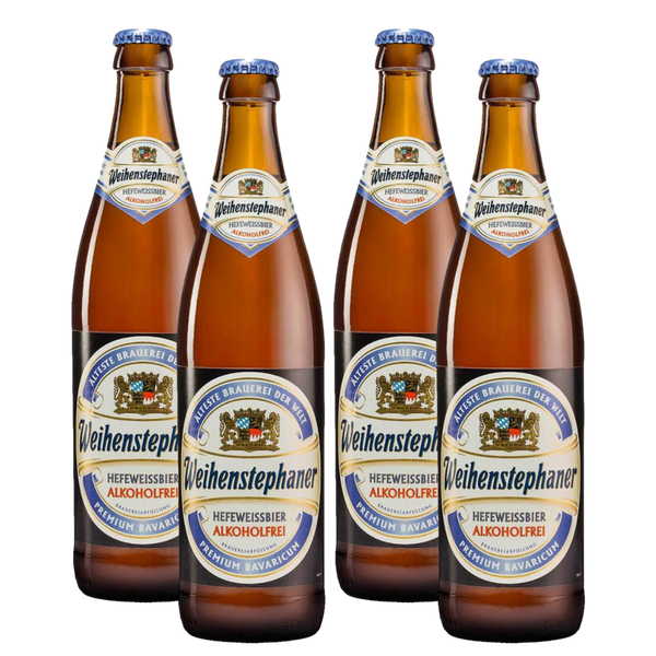 Weihenstephaner Hefeweissbier Alcohol-Free 500ml Bottle 4 Pack ...