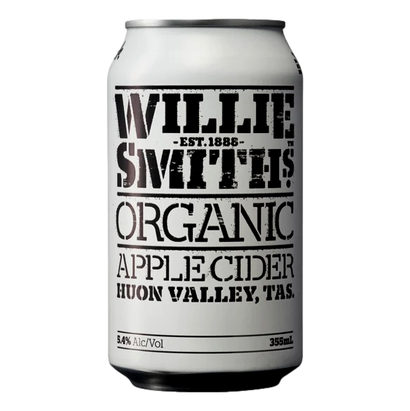 Willie Smith's Organic Apple Cider 355ml Can Case of 24 - Camperdown ...