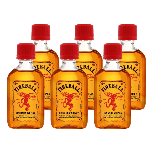Fireball Cinnamon Whisky Liqueur Mini 50ml 6 Pack - Camperdown Cellars