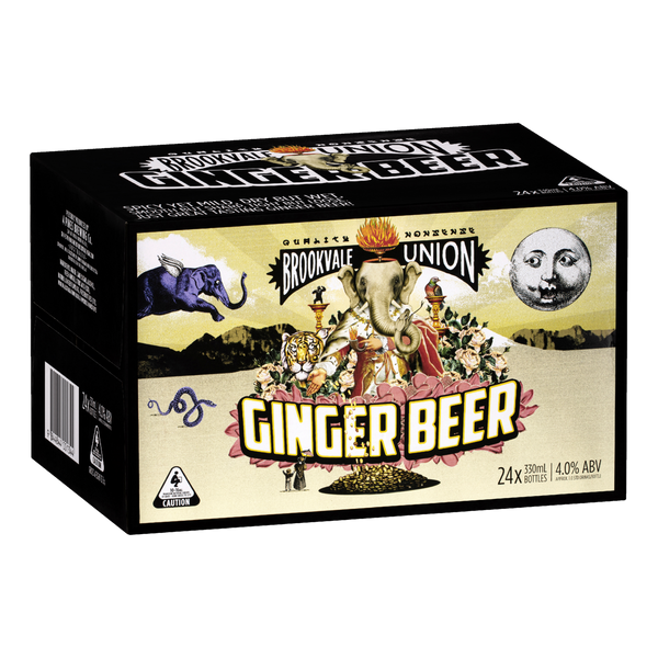 Brookvale Union Alcoholic Ginger Beer 330ml Bottle Case of 24 ...