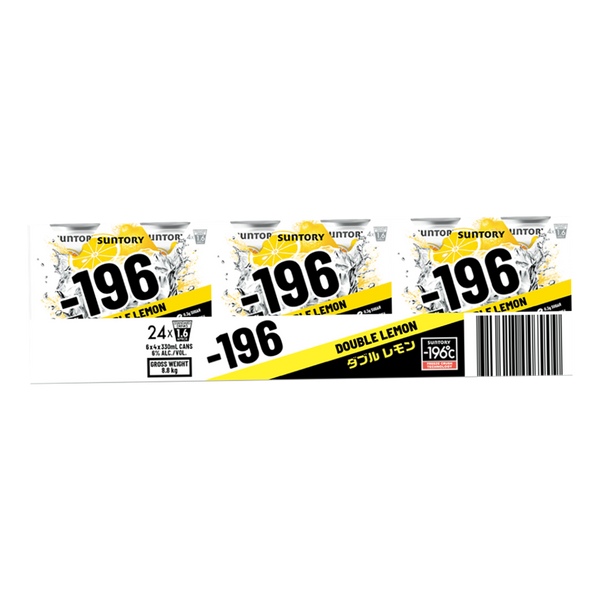Suntory -196 DOUBLE Lemon Shochu Vodka Soda 6% 330ml Can Case of 24 ...