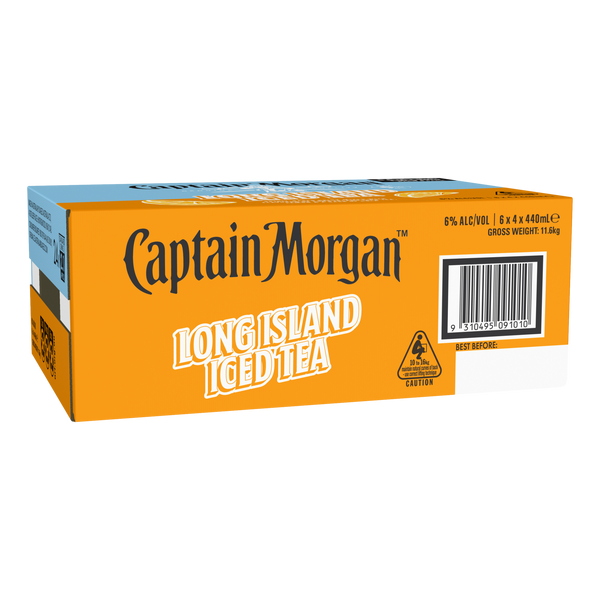 Captain Morgan Long Island Iced Tea 6% 440ml Can Case of 24 ...