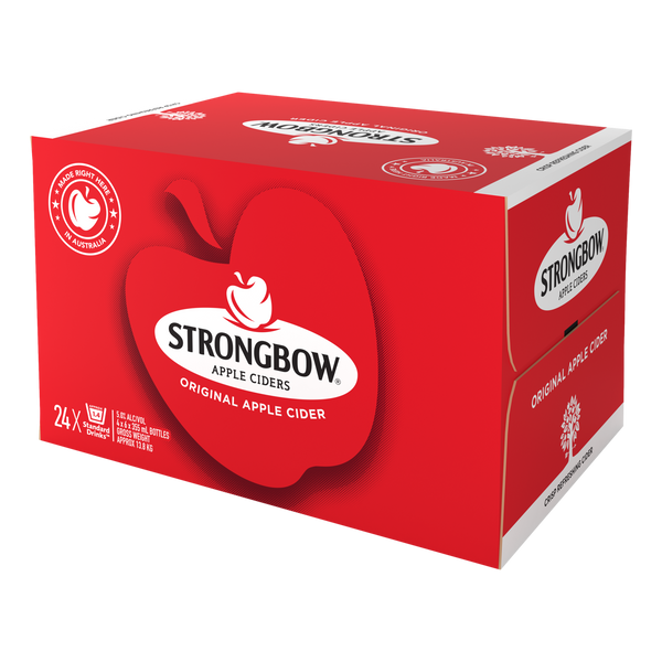 Strongbow Original Apple Cider 355ml Bottle Case of 24 - Camperdown Cellars