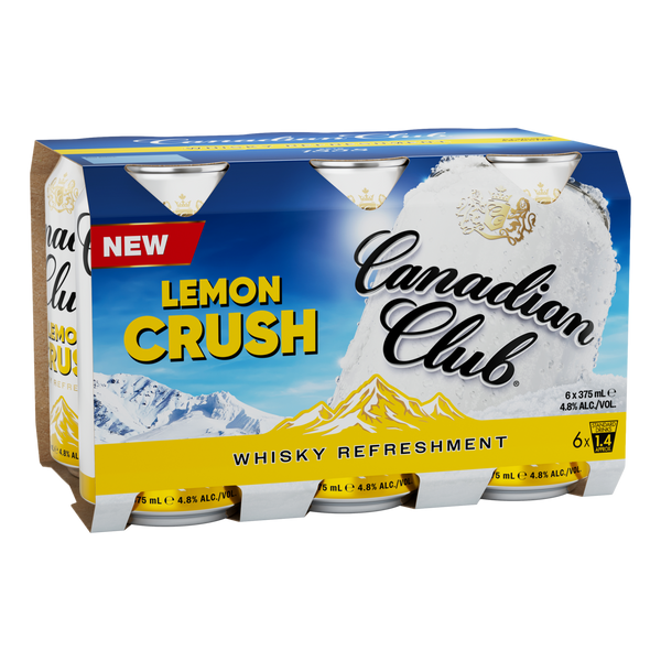 Canadian Club LEMON CRUSH Whisky & Cola 375ml Can 6 Pack - Camperdown ...