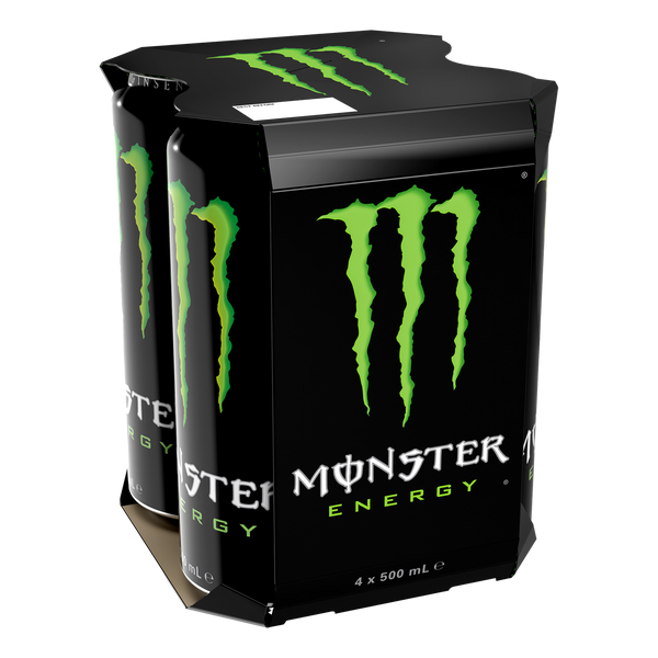 Monster Energy Drink ORIGINAL Taurine & Ginseng 500ml Can 4 Pack ...