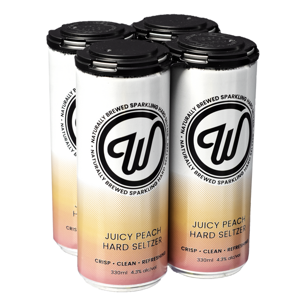 Wayward W Hard Seltzer Peach 330ml Can 4 Pack - Camperdown Cellars