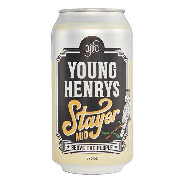Young Henrys Stayer Mid Strength Lager 3.5% 375ml Can Case of 24 - Camperdown Cellars