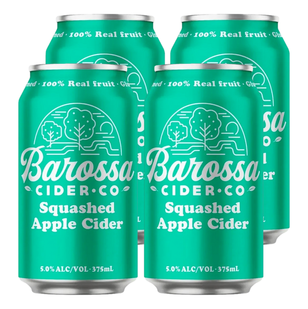 Barossa Cider Co. Squashed Apple Cider 375ml Can 4 Pack - Camperdown ...