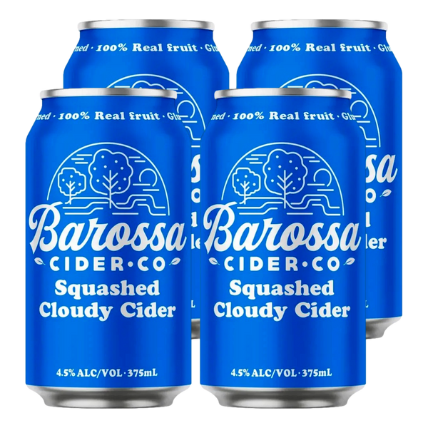 Barossa Cider Co. Squashed Cloudy Apple & Pear Cider 375ml Can 4 Pack ...