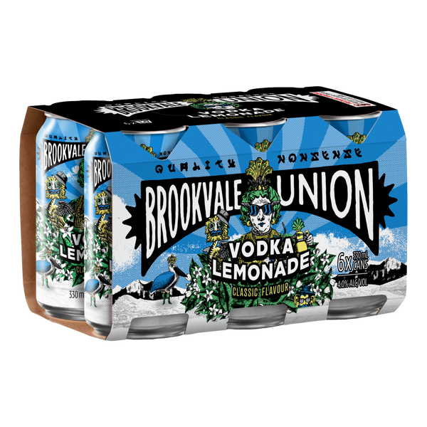 Brookvale Union Vodka Lemonade 330ml Can 6 Pack - Camperdown Cellars