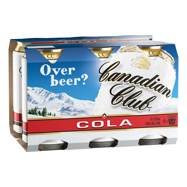Canadian Club Whisky & Cola 375ml Can 6 Pack - Camperdown Cellars