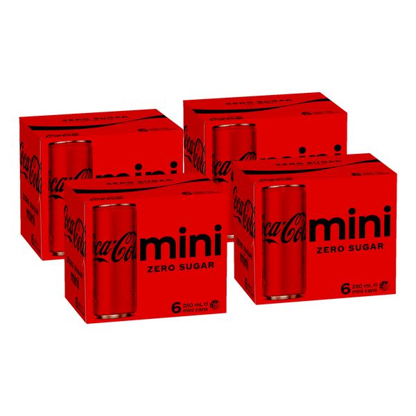 Coca-Cola ZERO SUGAR Mini 250ml Can Case of 24 - Camperdown Cellars
