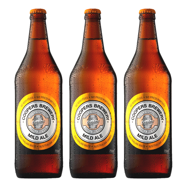 Coopers Mild Ale 3.5% 750ml Bottle 3 Pack - Camperdown Cellars