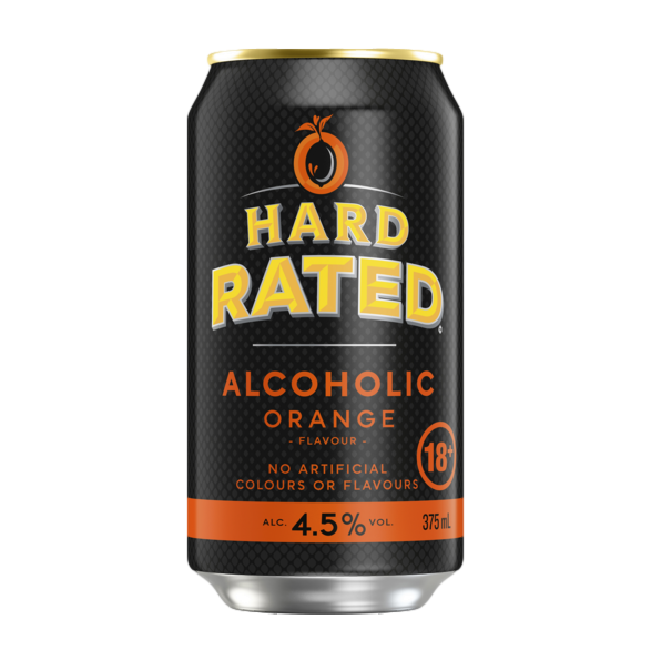 Hard Rated Alcoholic Orange 4.5% 375ml Can Case of 24 - Camperdown Cellars