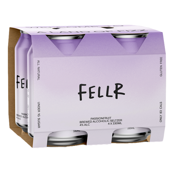 Fellr Passionfruit Seltzer 4% 330ml Can 4 Pack - Camperdown Cellars