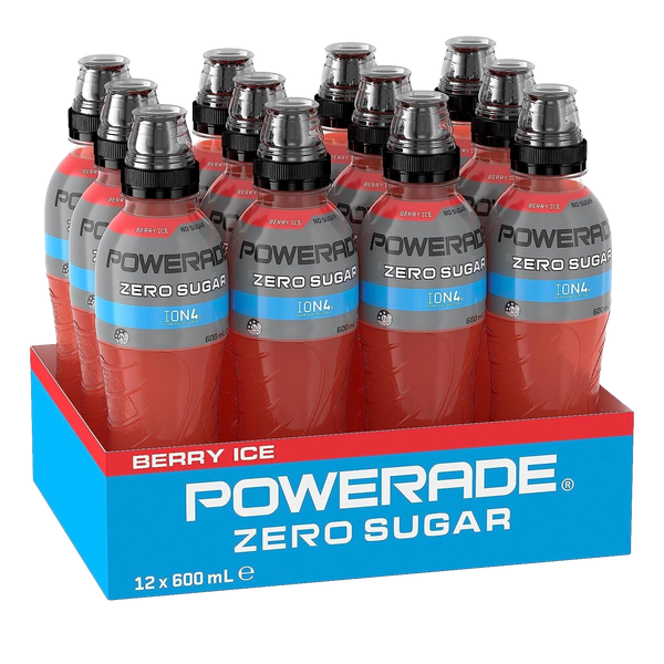 Powerade Zero Sugar Berry Ice 600ml Case of 12 - Camperdown Cellars