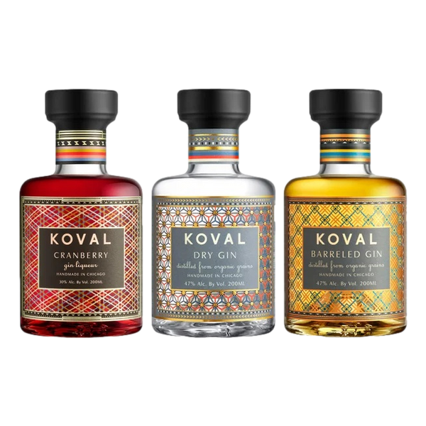 Koval Gin 200ml Tasting Set of 3 Gift Pack - Camperdown Cellars