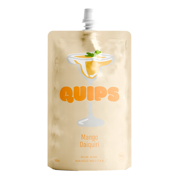 Quips Mango Daiquiri Cocktail Pouch 168ml 4 Pack - Camperdown Cellars