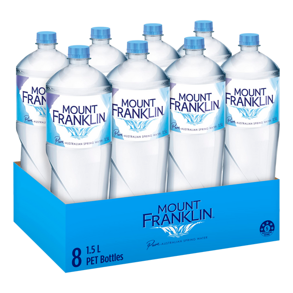 Mount Franklin Spring Water 1.5L Bottle Case of 8 - Camperdown Cellars