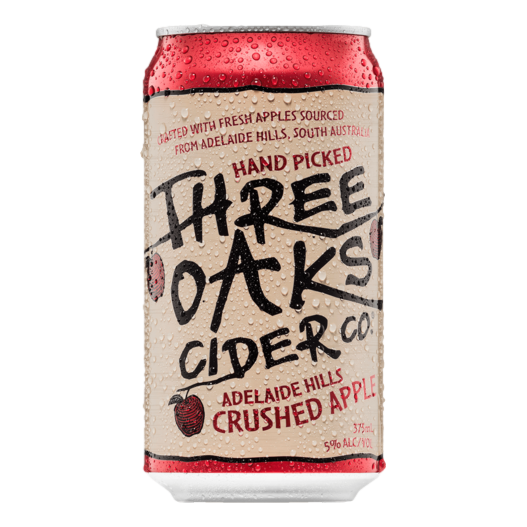Three Oaks Crushed Apple Cider 5% 375ml Can 4 Pack - Camperdown Cellars