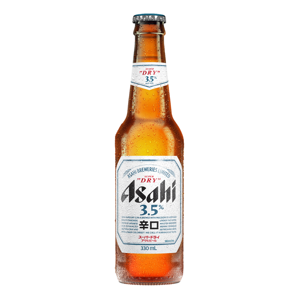 Asahi Super Dry Lager 3.5% 330ml Bottle Single - Camperdown Cellars