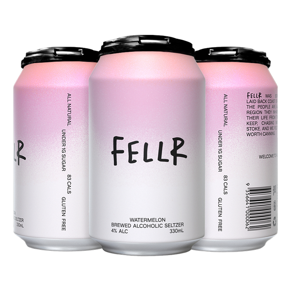 Fellr Watermelon Seltzer 330ml Can 4 Pack - Camperdown Cellars