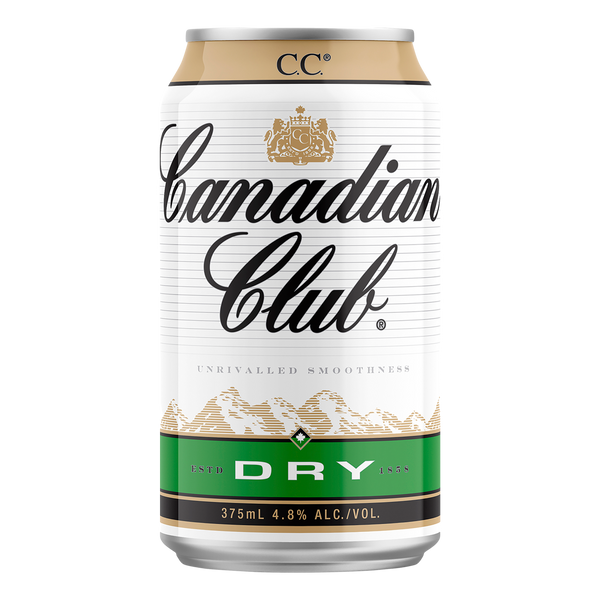 Canadian Club Whisky & Dry 375ml Can Case of 24 - Camperdown Cellars