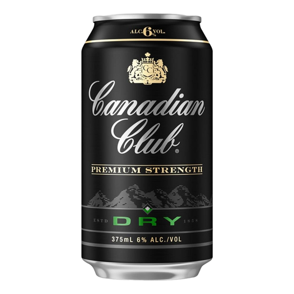 Canadian Club Whisky & Dry Premium 6% 375ml Can Single - Camperdown Cellars