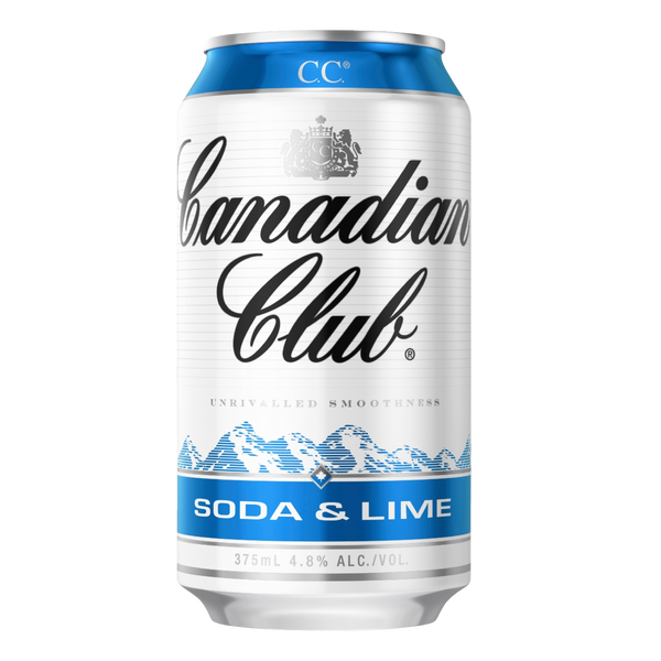 Canadian Club Whisky Soda & Lime 375ml Can Single - Camperdown Cellars