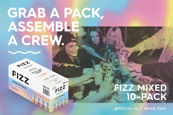 Hard Fizz Sparkling Hard Seltzer 330ml Can Mixed 10 Pack - Camperdown ...