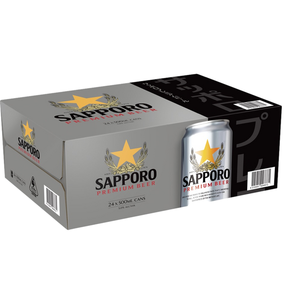Sapporo Premium Lager 500ml Can Case of 24 - Camperdown Cellars