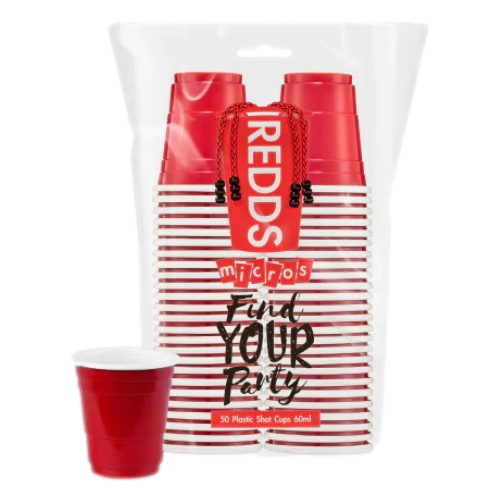 REDDS Red Cup Micro 60ml 50 Pack - Camperdown Cellars