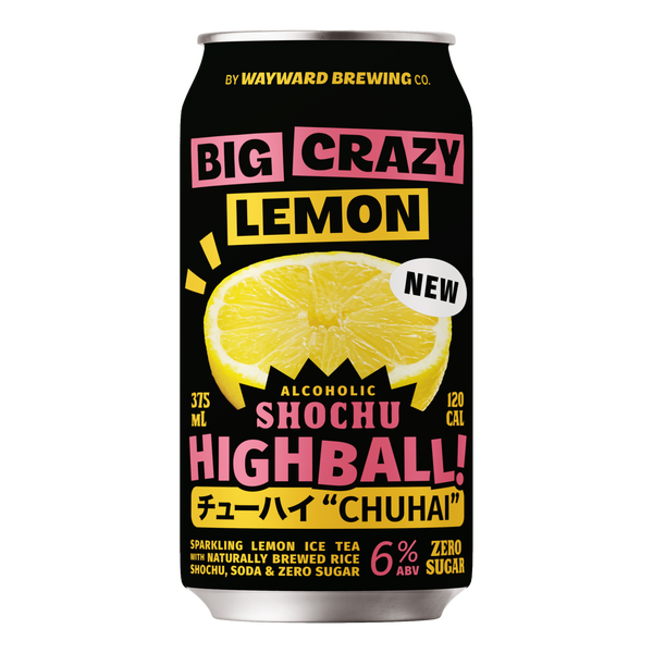 Wayward Big Crazy Lemon Alcoholic Shochu 6% 375ml Can Single ...